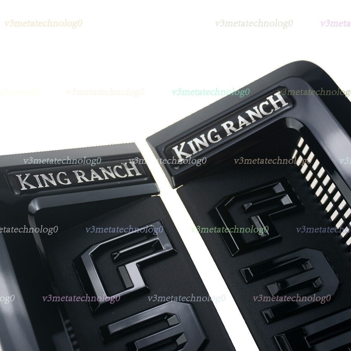New Fits 2017-2022 F-350 KING RANCH Left And Right Fender Emblem HC3B ...