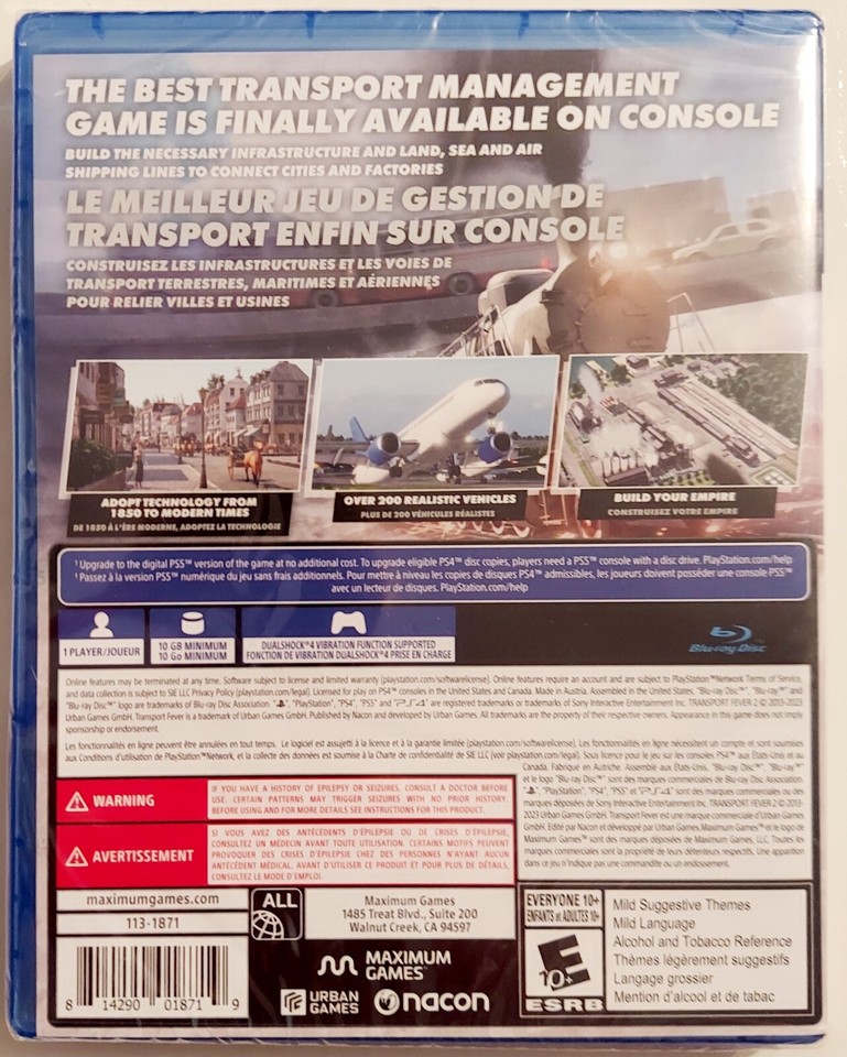 TRANSPORT FEVER 2 CONSOLE EDITION PLAYSTATION 4 PS4 BRAND NEW FAST ...