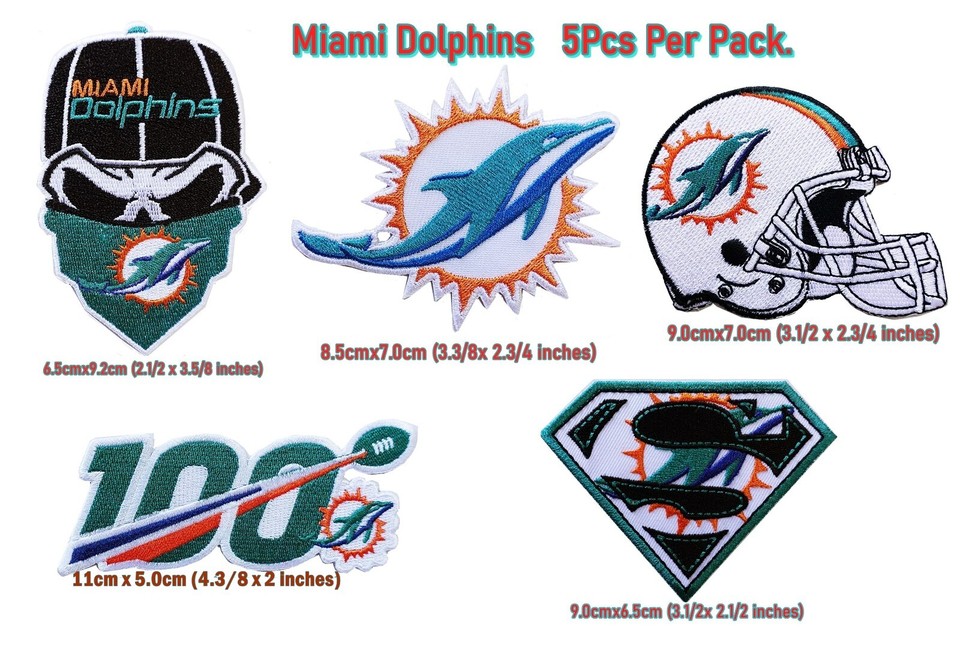 MIAMI &TENNESSEE🏈NFL-PATCHES Embroidery logo iron&Sewing on Fabrics | eBay