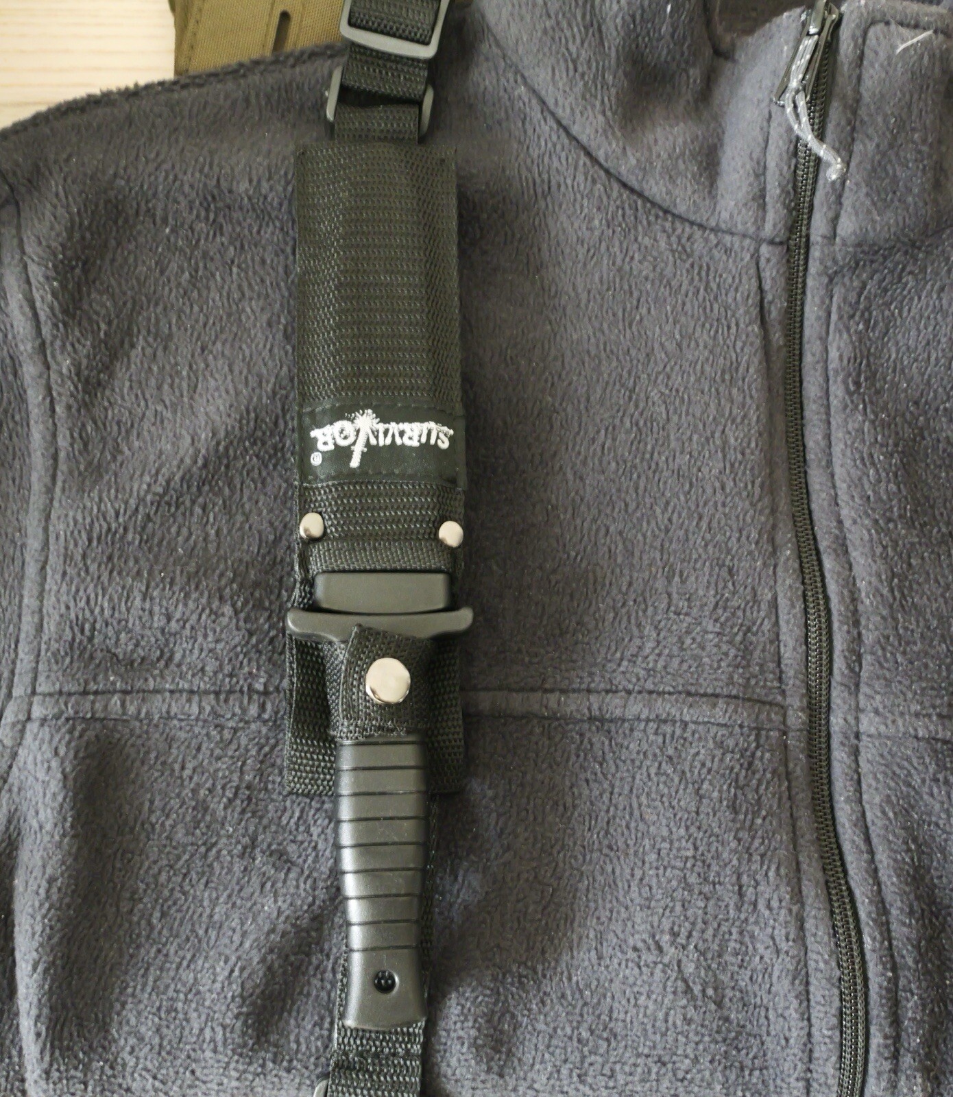 24cm Fixed Blade Shoulder Knife Stealth Black Extreme Tactical Black ...