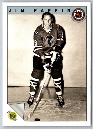 1991 Ultimate Original 6 French Jim Pappin #62 Chicago Blackhawks ...