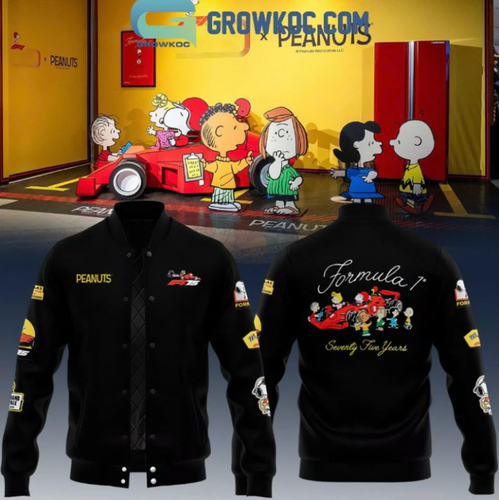 F1 X Snoopy Peanut 75 Years Baseball Jacket | eBay