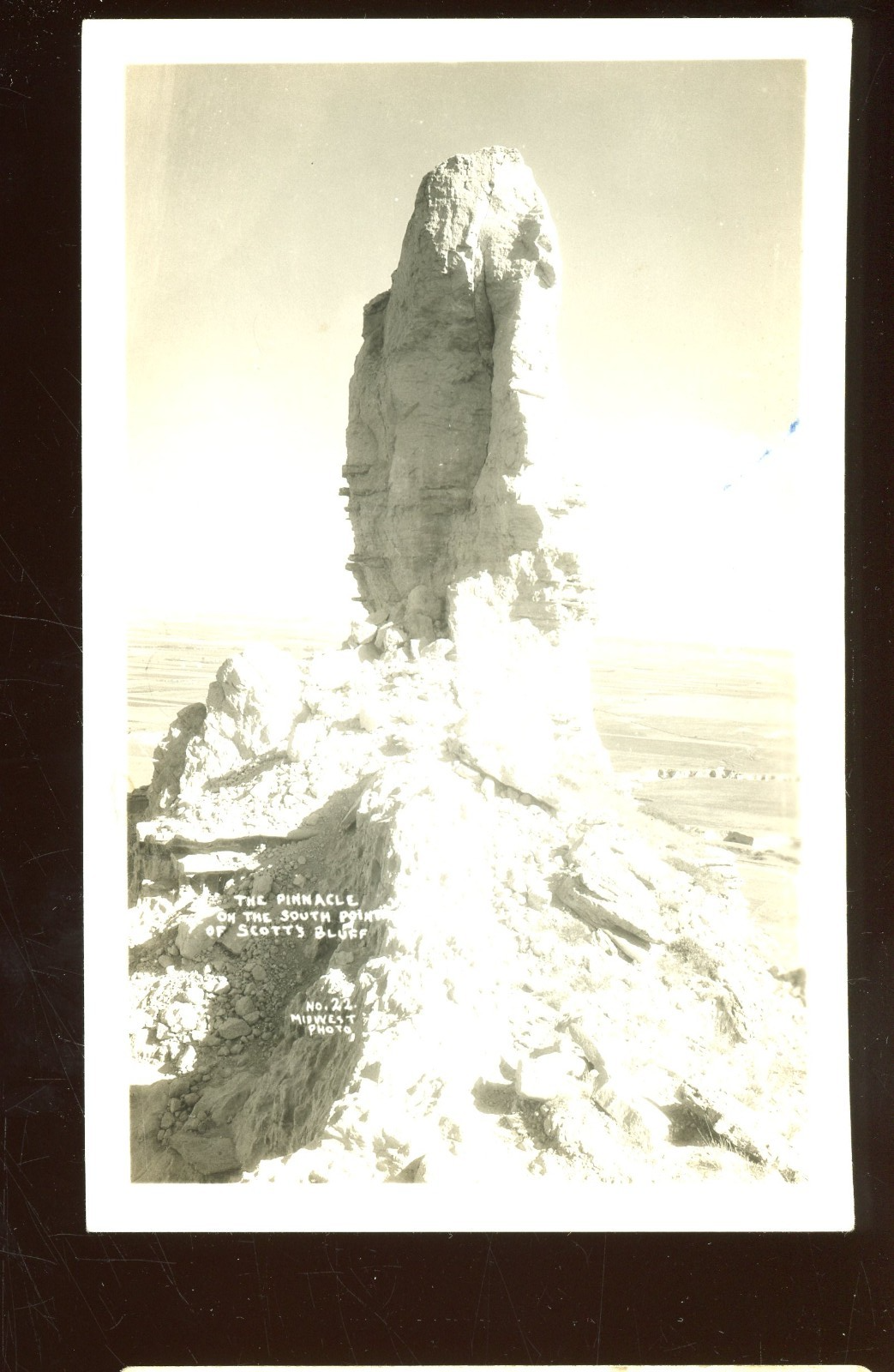 REAL PHOTO-The Pinnacle-SOuth Point of Scott's Bluff-Nebraska-National ...