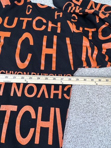 Von Dutch Men’s XXL (2XL) Black Orange AOP Monogram Hoodie Sweatshirt ...