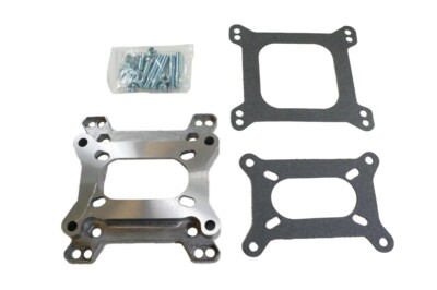 Holley Rochester 2bbl to 4bbl BARREL ALUMINUM CARB ADAPTER Hot ROD SBC ...