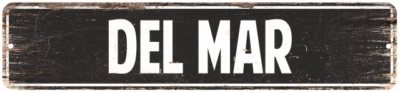 Del Mar Vintage Look Personalized Metal Sign Chic 4x18 104180008020 | eBay