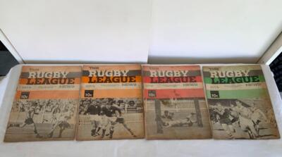 4PC VINTAGE 1966 THE RUGBY LEAGUE NEWS MAGAZINES NRL FOOTBALL ...