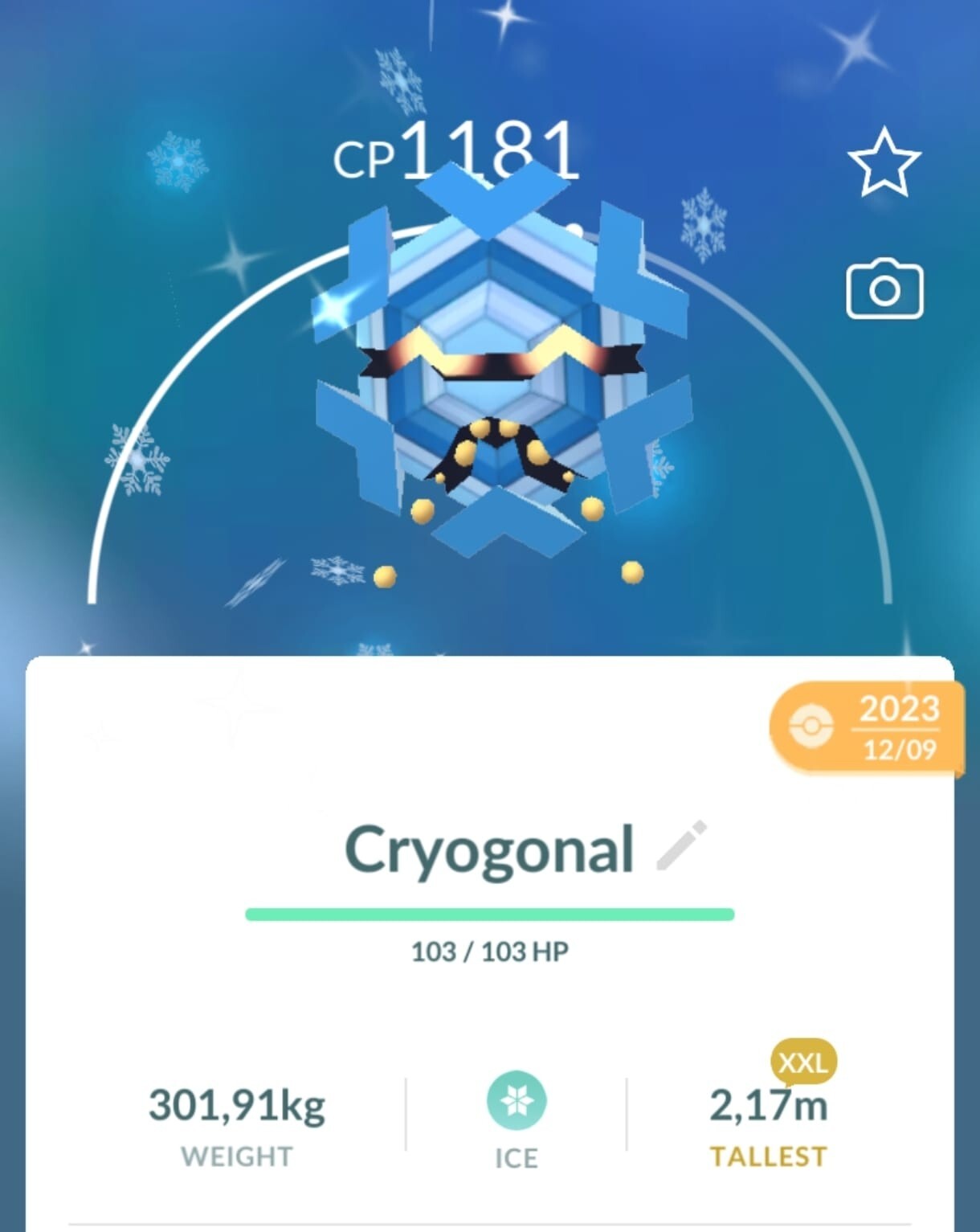 Pokemon Go Cryogonal Shiny XXL read description | eBay