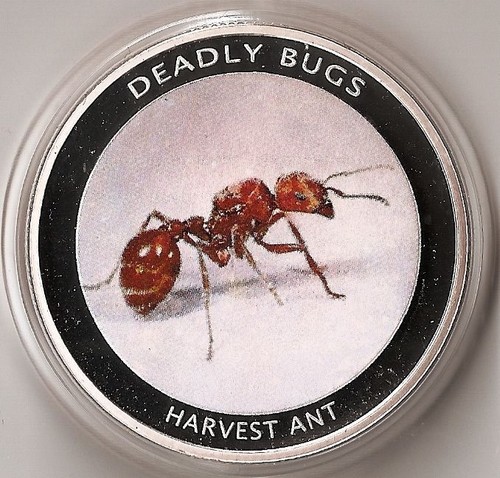 ZAMBIA 1000 KWACHA 2010 ANIMAL HARVEST ANT - COLOURED PROOF RARE! COIN ...