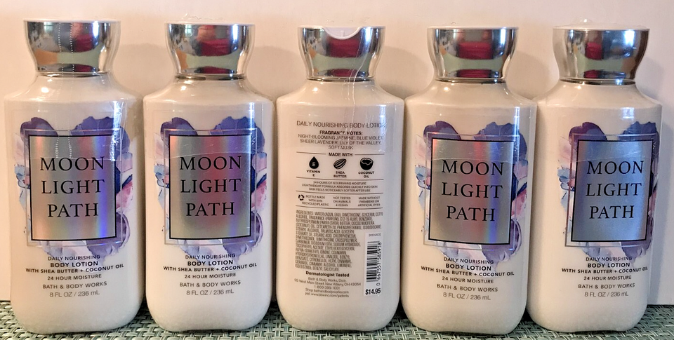 MOONLIGHT PATH BODY LOTION 8 OZ SEALED BOTTLES LOT X 5 NEW Bath Body ...
