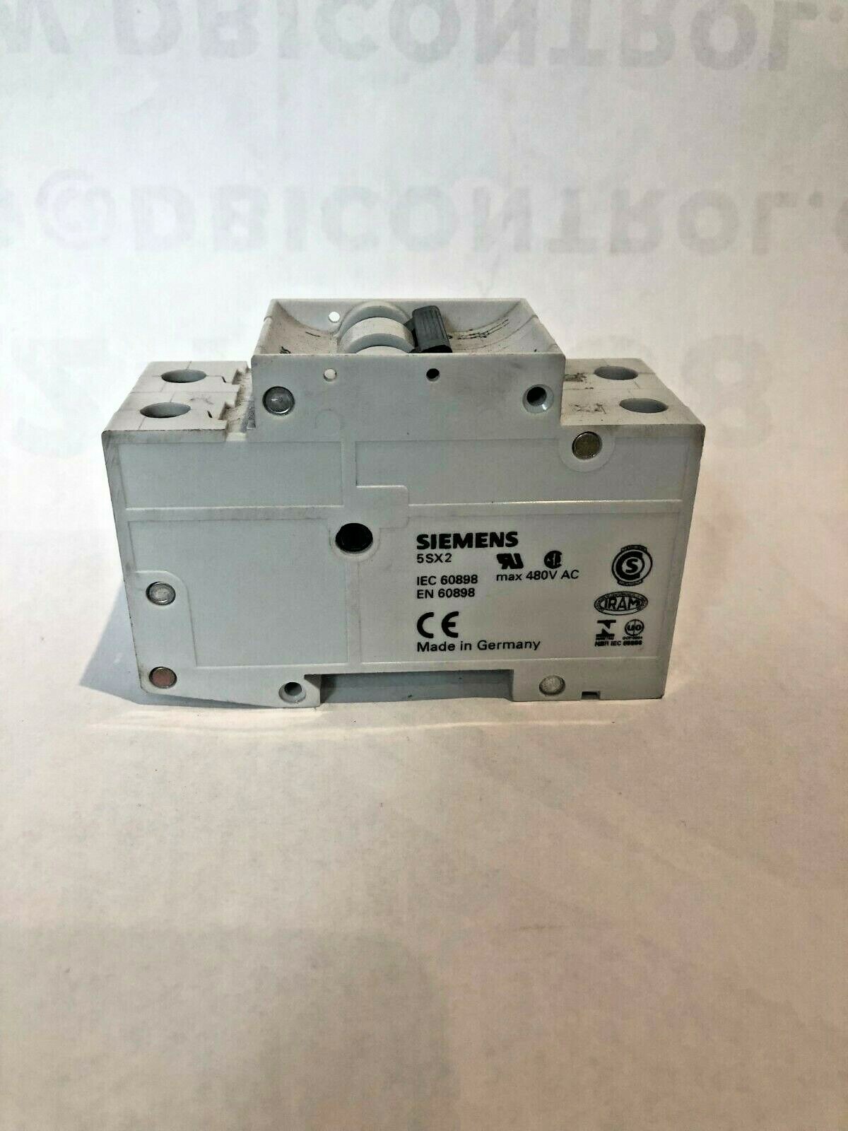 Siemens 5SX22, D10, Double Pole Circuit Breaker, MCB, 400V, Amp Rating ...
