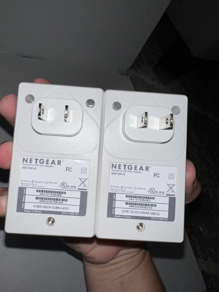 Lot of 2 Two Netgear Powerline 200 Mini Adapter XAV1301v2 | eBay