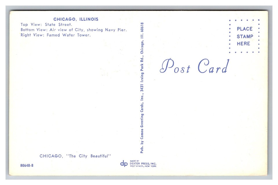Hello from Chicago IL Illinois Multi View Banner Chrome Postcard | eBay