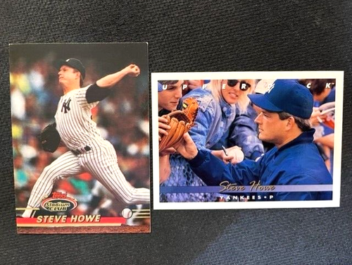 MLB - Steve Howe 1993 Topps Stadium Club & '93 Upper Deck Baseball ...