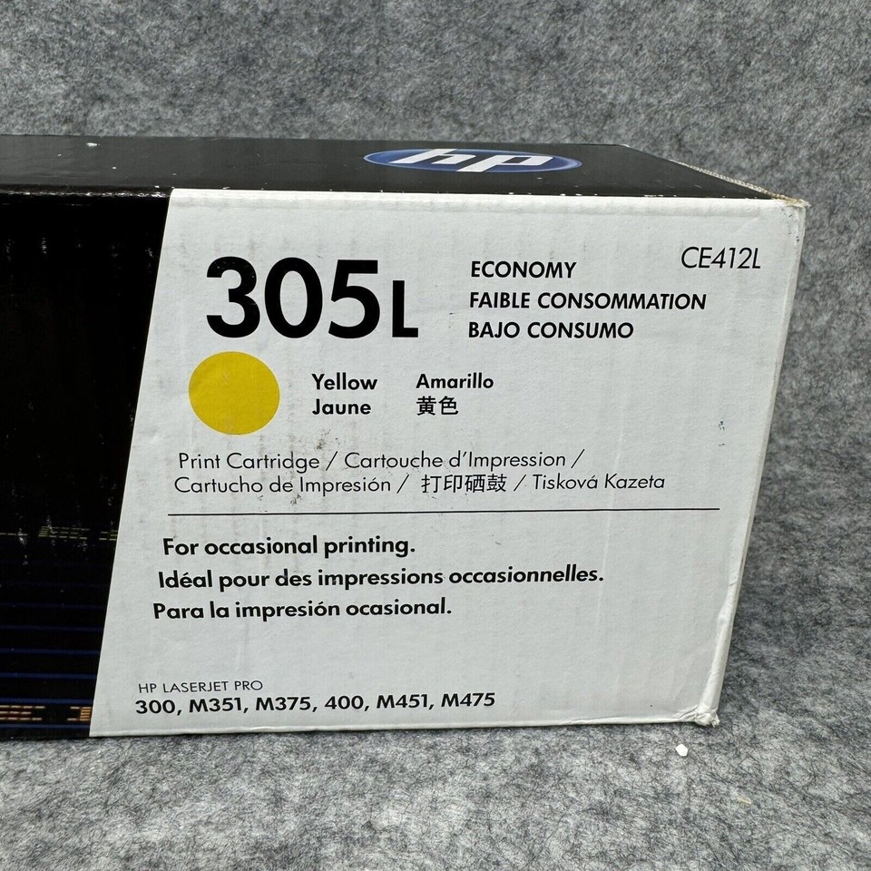 NEW Genuine HP 305L Yellow Economy Toner Cartridge CE412L M351 M375 400 ...