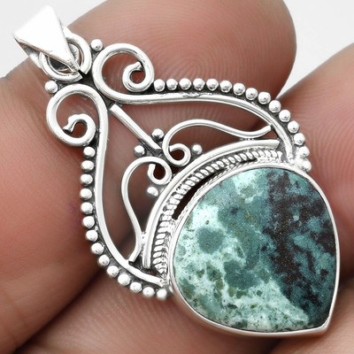 Natural Larsonite Jasper 925 Sterling Silver Pendant Jewelry P-1541 | eBay