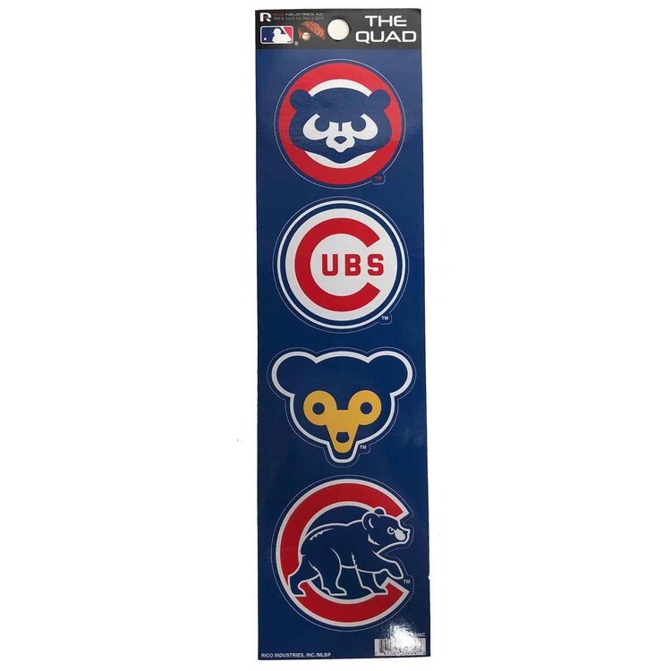 Chicago Cubs Retro Decal The Quad Die-Cut 4 Piece Stickers Set | eBay