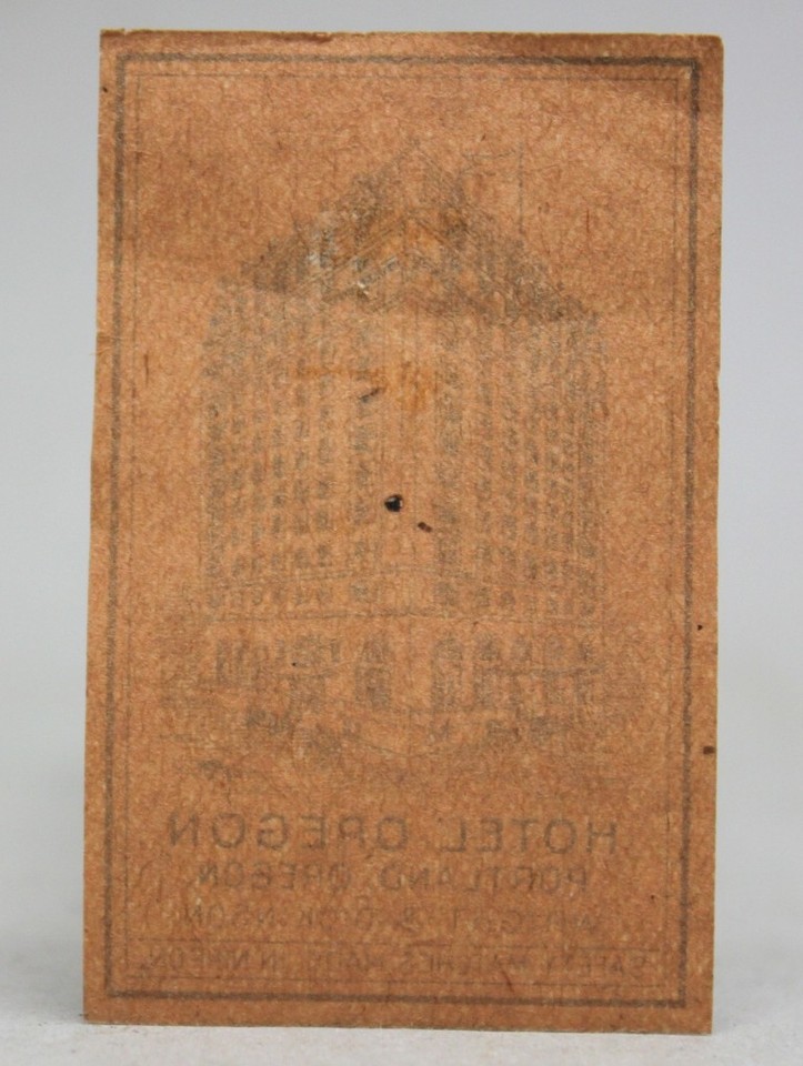 Antique Old MATCHBOX LABEL HOTEL OREGON USA Safety Matches Made in ...