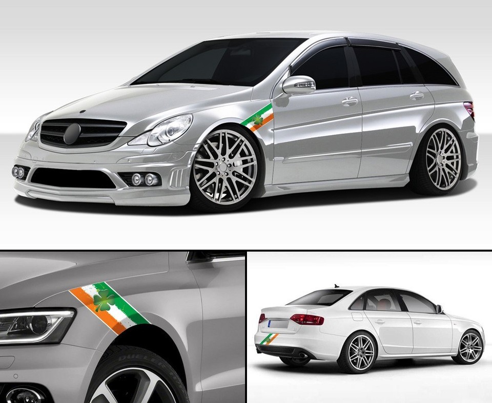 24" Vinyl trim Ireland Irish flag strip sticker decals hood bumper ...