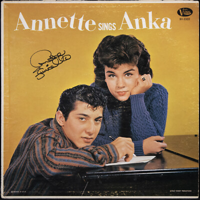 ANNETTE FUNICELLO - RECORD ALBUM COVER SIGNED | eBay Australia