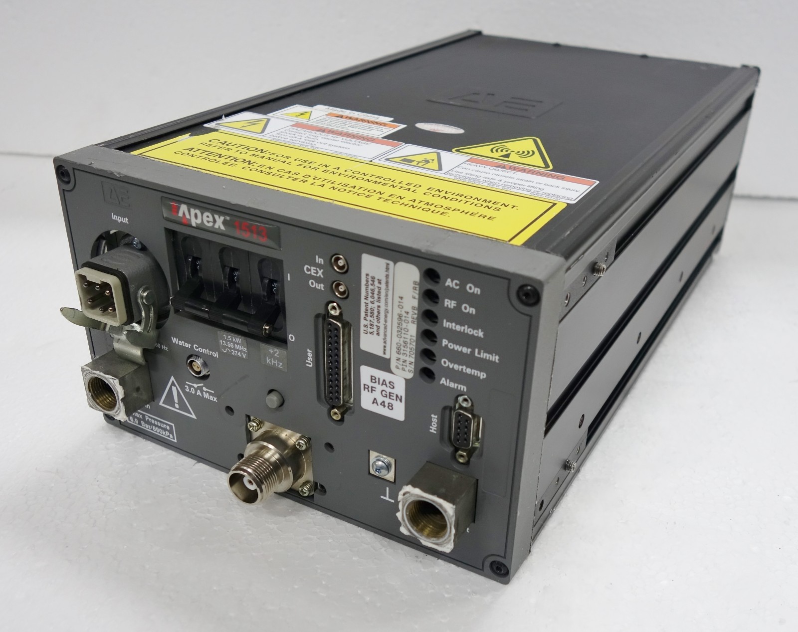 ADVANCED ENERGY AE APEX 1513 RF GENERATOR 3156110-014 LAM 660-032596 ...