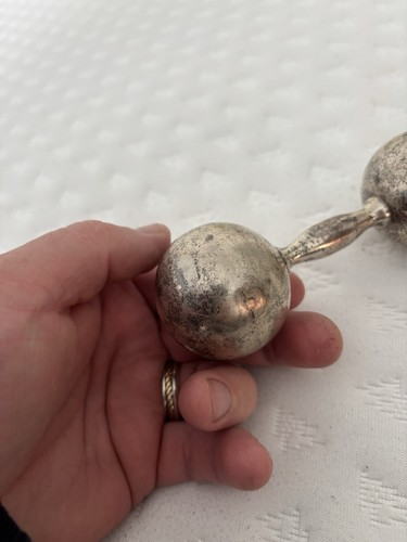 Vintage Tiffany Co Sterling Silver 925 Barbell Baby Rattle Vtg | eBay