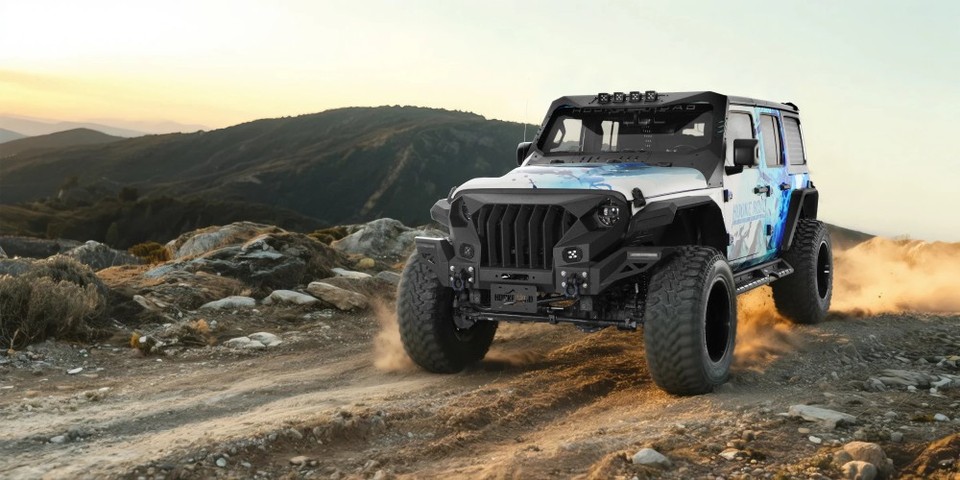 Grille Front Rear Bumper w/ Winch Plate LED Lights For Jeep 20-25 ...