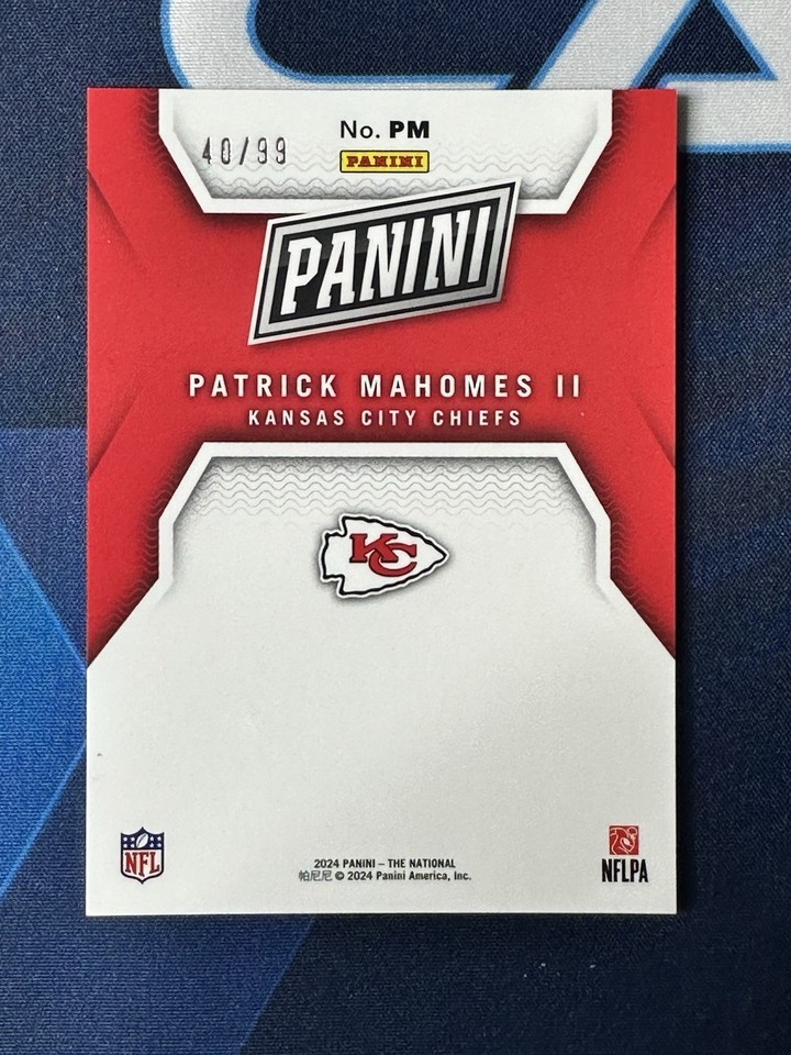 Patrick Mahomes II 2024 Panini The National Splash of Color Silver ...