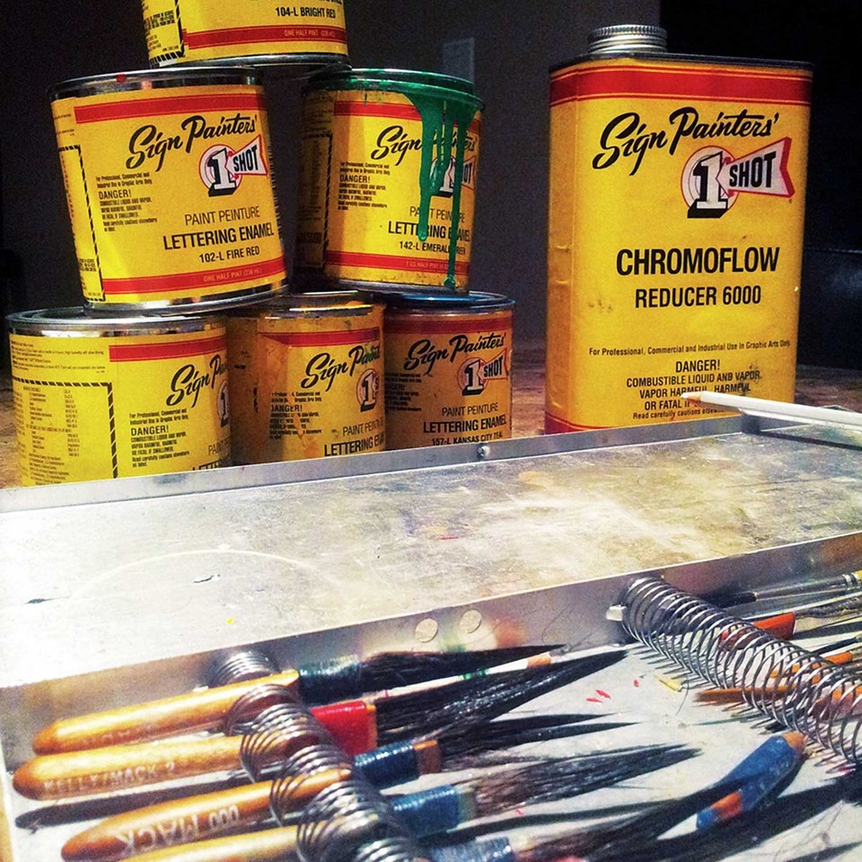 1/4 Pint 1 Shot Starter Enamel/Kit 5 Color Set Pinstriping Lettering ...