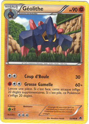 Pokémon n° 52/98 - GEOLITH - PV90 | eBay