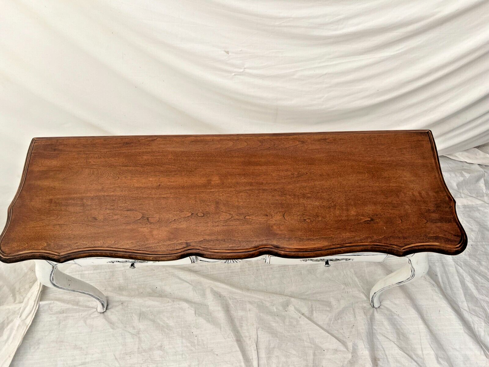 Ethan Allen Sofa Table Console French Country Factory Painted ...