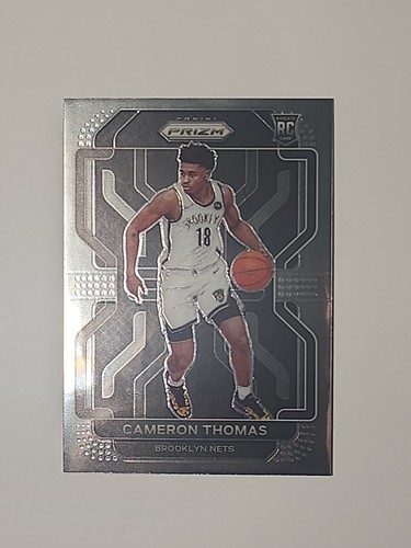 2021-22 Panini Prizm Cameron Thomas Rookie Card #297 Brooklyn Nets Base ...