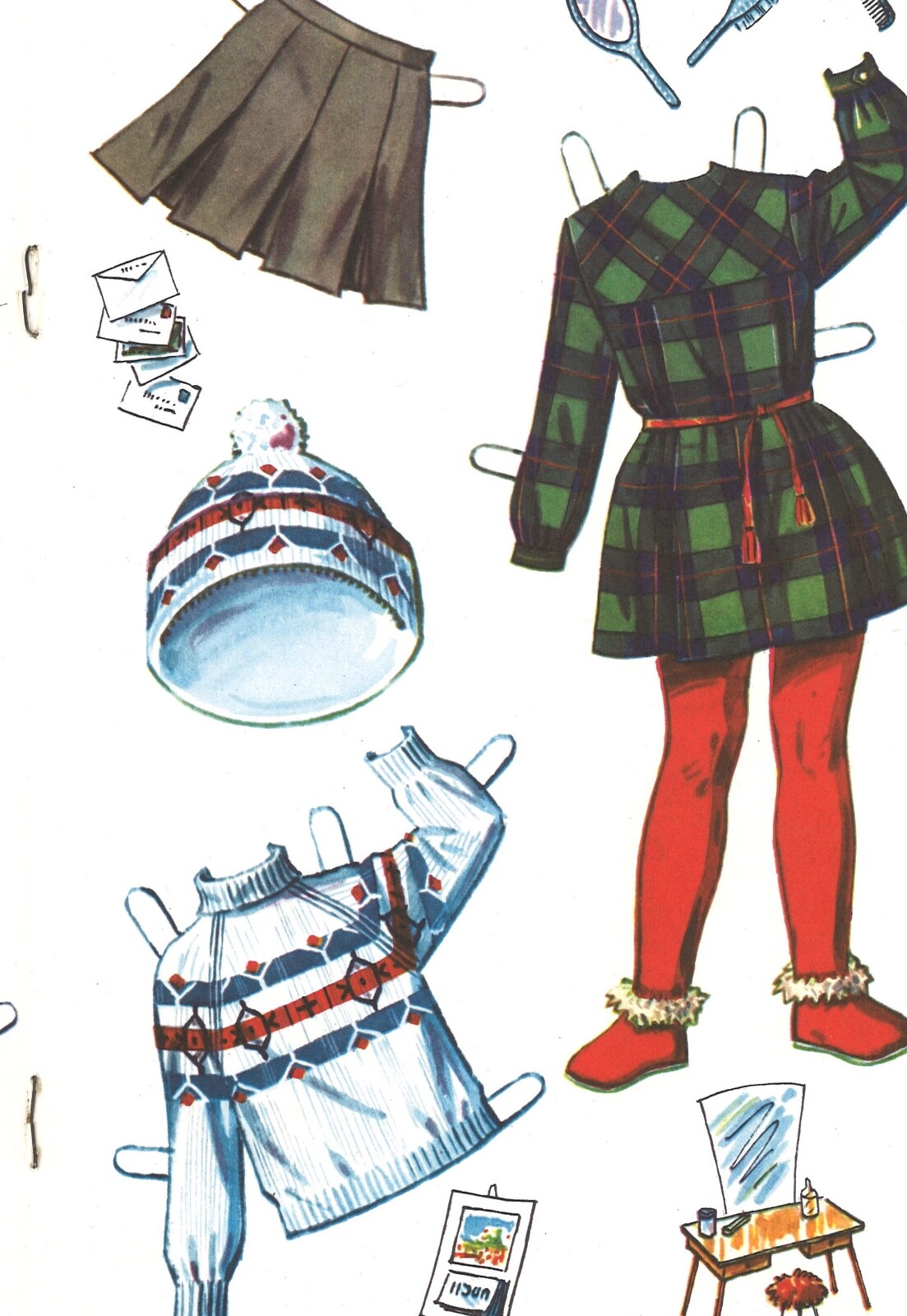 VINTAGE 1960s MOLLY PAPER DOLL LASER REPRODUCTION~CUTE RARE Org SZ ...