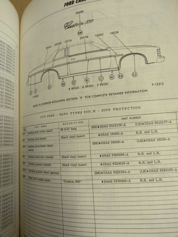 FORD Used Original Master Car Parts Catalog 1973-1978 | eBay