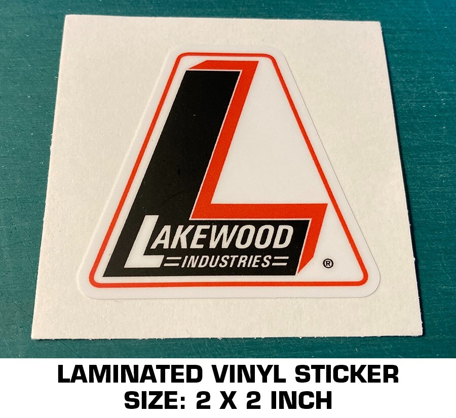 LAKEWOOD INDUSTRIES VINYL DECAL STICKER - DRAG - NASCAR RACING-SCCA ...