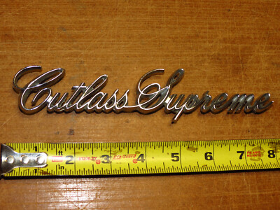 Vintage 1973 - 1977 Oldsmobile Cutlass Supreme Script Emblem Ornament ...
