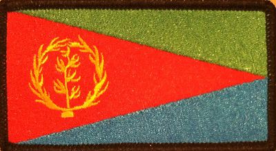 ERITREA FLAG Iron-on PATCH SOUVENIR EMBLEM BLACK BORDER #10 | eBay