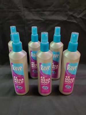 Rave 4X Mega Hold Non-Aerosol Hair Spray All-Weather Protection 11 oz ...