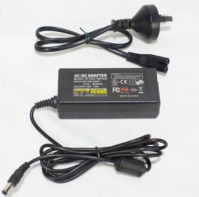18 Volt 1 Amp Power Supply 5.5mm Plug / Adapter / Wall Charger 100-240V ...