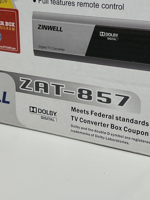 ZINWELL ZAT-857 Digital TV Converter Box with Remote Control and ...