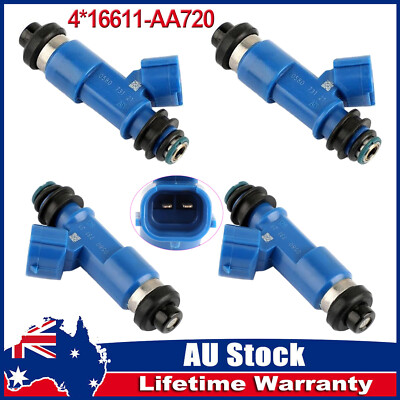 4x Fuel Injectors For Denso 565cc STI BLUE Fit Subaru Impreza WRX ...