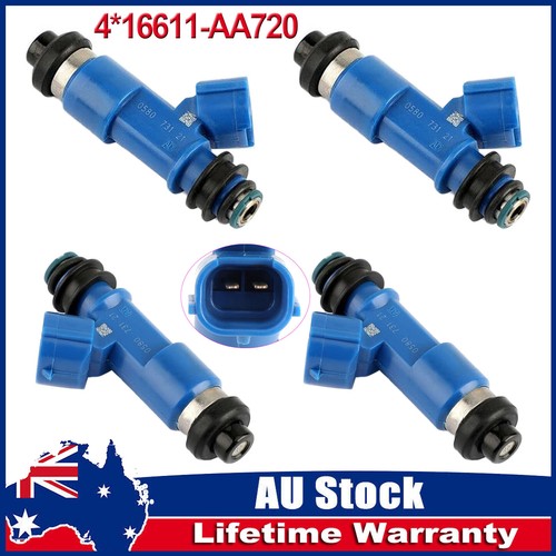 4x Fuel Injectors For 565cc STI BLUE Fit Subaru Impreza WRX Forester ...