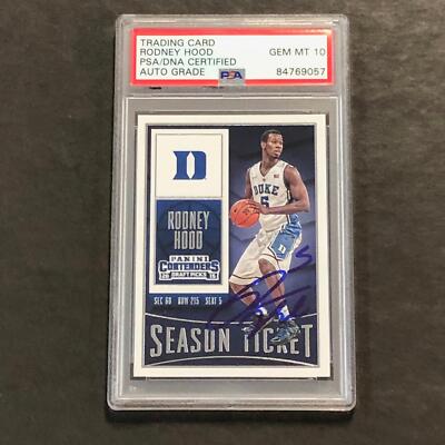 2015 Panini Contenders Draft Picks #83 Rodney Hood Signed Card Auto 10 ...