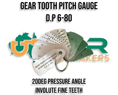 Gear Tooth Profile gauge 6-80 D.P Imperial range 22 profiles 14 leave ...