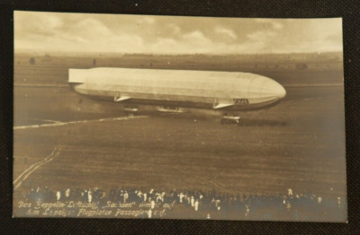 Original Photo Leipzig Sachsen Airship Port Zeppelin Blimp Airship RPPC ...