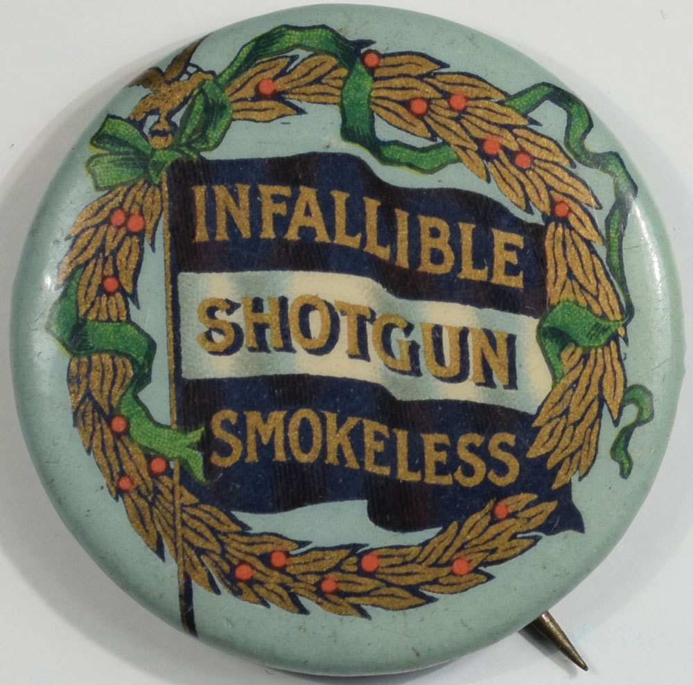 INFALLIBLE SHOTGUN SHELLS 1 1/4" CELLULOID PINBACK EXC/NEAR MINT | eBay