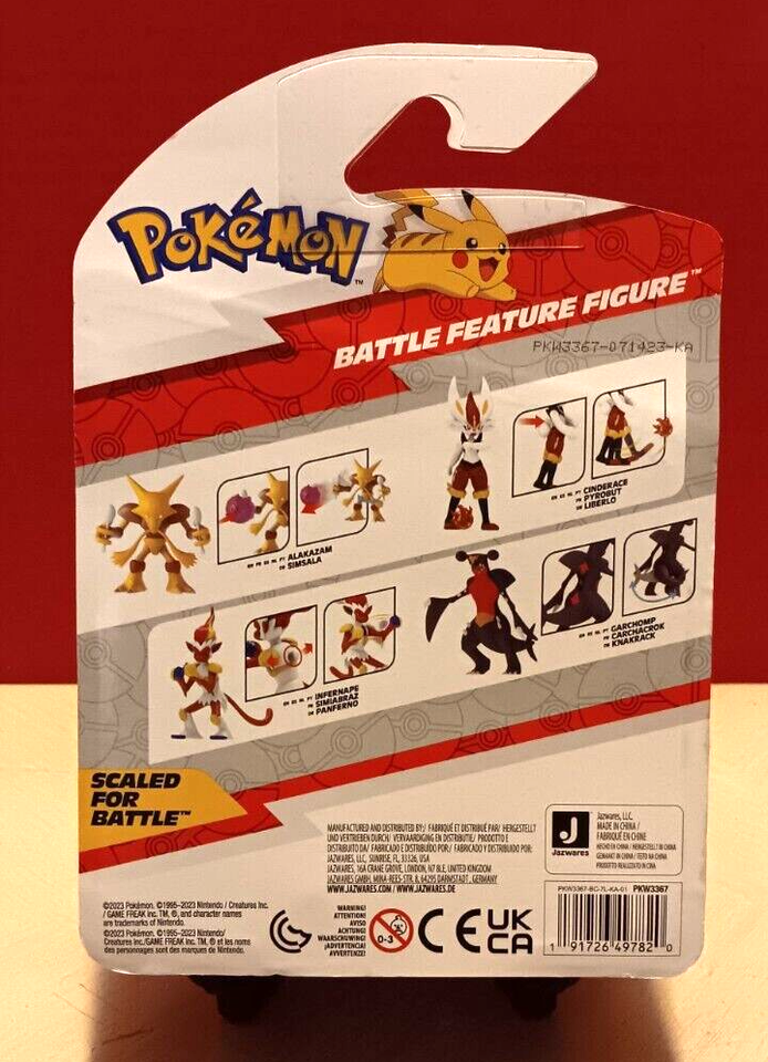 Garchomp Figure Pokémon Battle Feature Jazwares Deluxe Action New NIB 4 ...