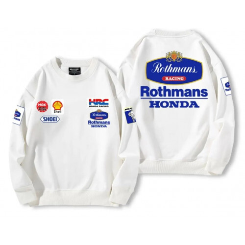 Unused Rothmans x honda HRC MotoGP sweatshirt White L… - Gem