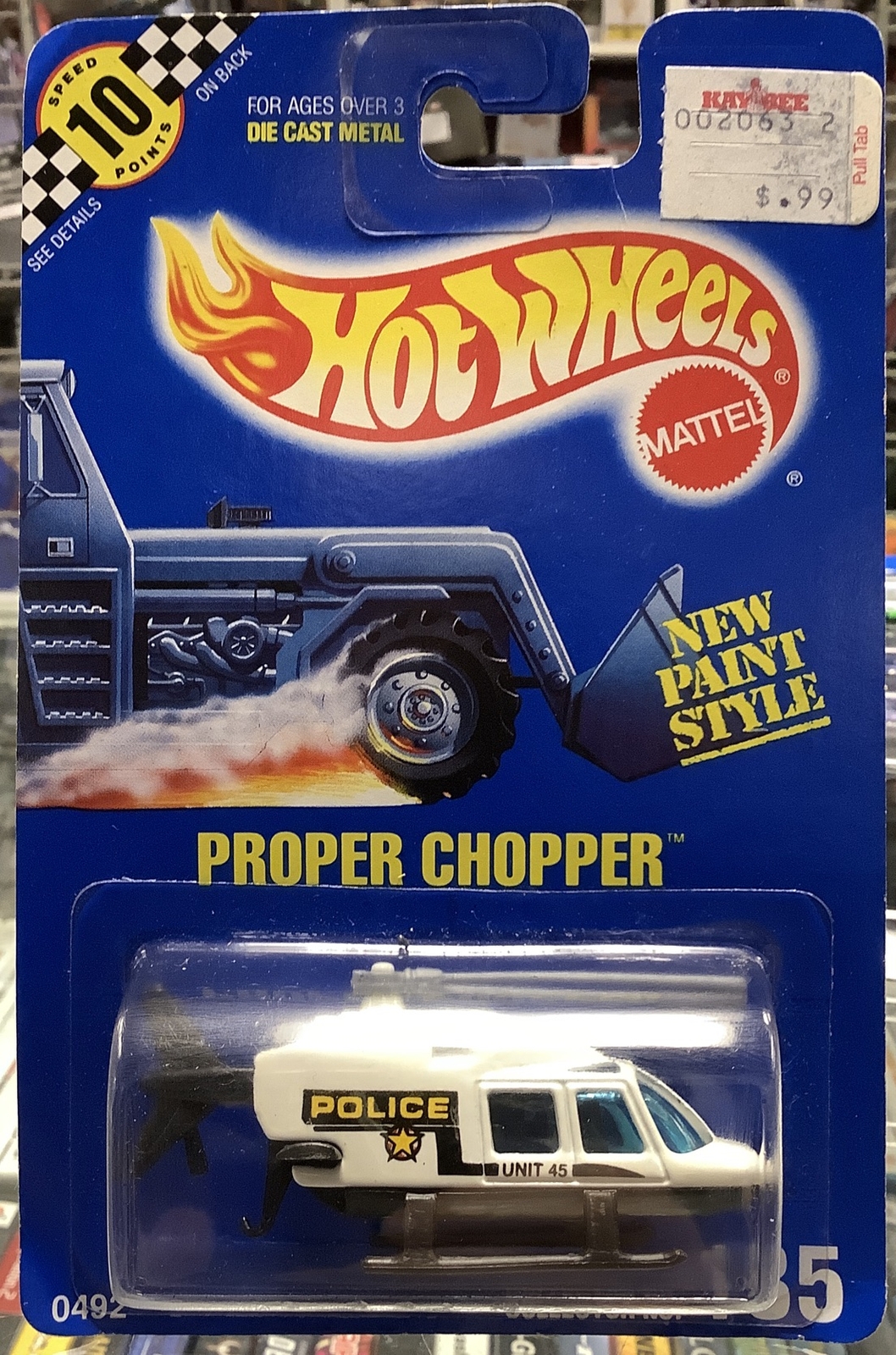 1992 Hot Wheels Blue Card Main Line Propper Chopper #185 0492 Speed ...