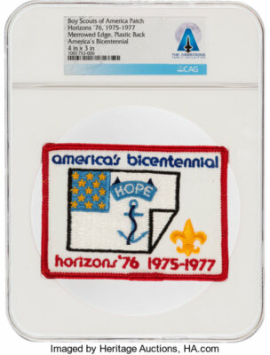 ***NEIL ARMSTRONG COLLECTION APOLLO 11 BOY SCOUT PATCH/ NGC CAG ...